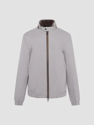 Gorski Fabric Jacket With Shearling Lamb Lining