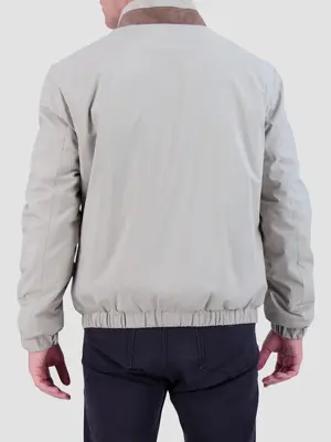 Gorski Fabric Jacket With Shearling Lamb Lining