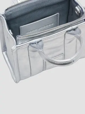 Marc Jacobs The Metallic Leather Tote Bag - Silver