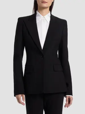 Michael Kors Georgina Pebble Crepe Blazer