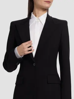 Michael Kors Georgina Pebble Crepe Blazer