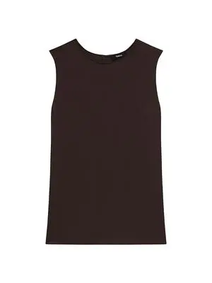 Theory Sleeveless Silk Top Hickory