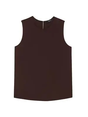 Theory Sleeveless Silk Top Mink