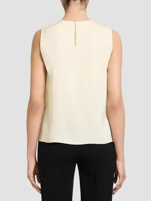 Theory Sleeveless Silk Top - Sunbeam