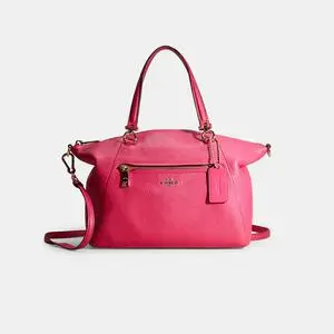 COACH Restored Prairie Satchel - Light Gold/pink Ruby