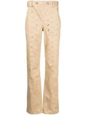 JUNTAE KIM Ripped Straight-leg Trousers