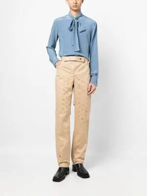 JUNTAE KIM Ripped Straight-leg Trousers