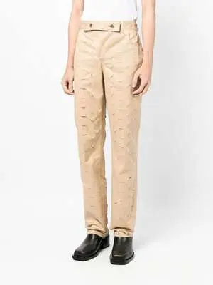 JUNTAE KIM Ripped Straight-leg Trousers