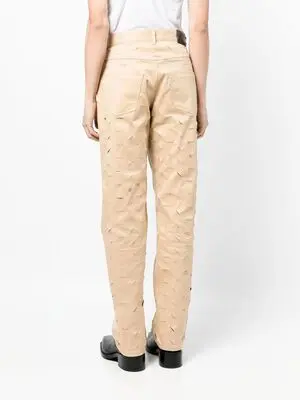 JUNTAE KIM Ripped Straight-leg Trousers
