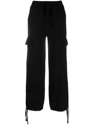 P.a.r.o.s.h Drawstring-waistband Cargo Trousers - Black