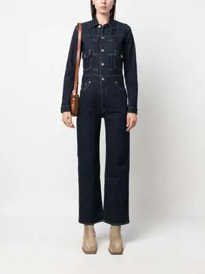 Ralph Lauren Long-sleeved Denim Jumpsuit