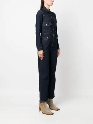 Ralph Lauren Long-sleeved Denim Jumpsuit