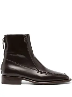 Hereu Quadra Square-toe Leather Loafers