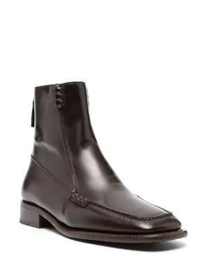 Hereu Quadra Square-toe Leather Loafers