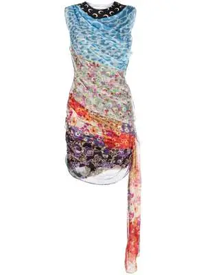 Marine Serre Patchwork Cocktail Dresses