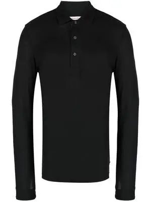 Orlebar Brown Sebastian Long-sleeve Polo Shirt - Black