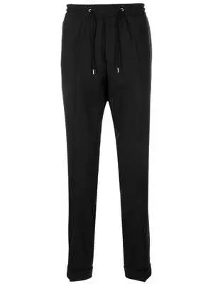 Paul Smith Drawstring Wool Chino Trousers - Black