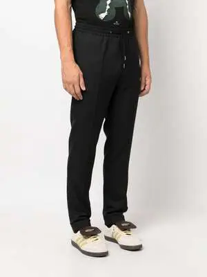 Paul Smith Drawstring Wool Chino Trousers - Black