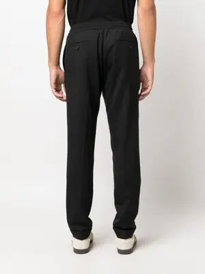 Paul Smith Drawstring Wool Chino Trousers - Black