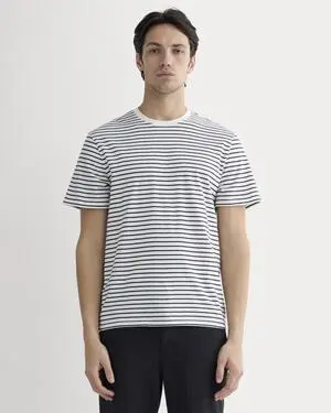 Everlane Essential Organic Crew Neck Tshirt Bone White/black