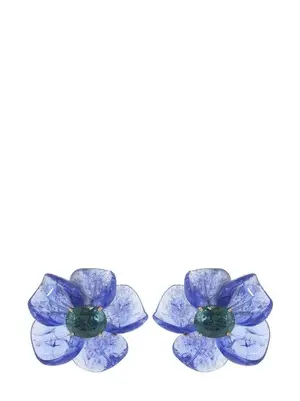 Irene Neuwirth 18kt Rose Gold Tanzanite And Tourmaline Floral Stud Earrings - Pink