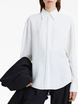 Proenza Schouler Crinkled Satin-finish Shirt