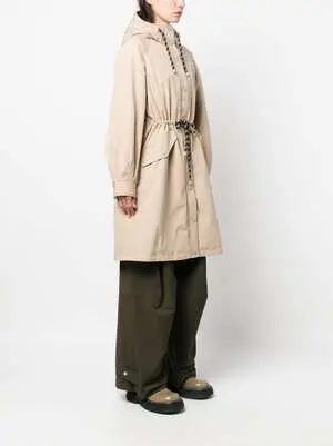 Woolrich Long-line Parka Coat - Neutrals