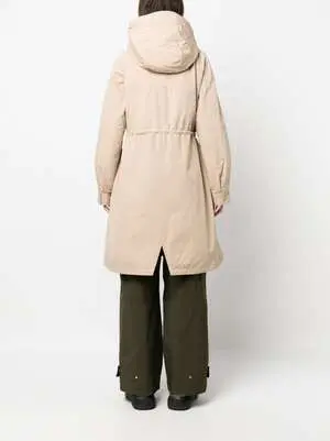 Woolrich Long-line Parka Coat - Neutrals