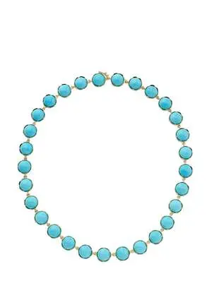Irene Neuwirth 18kt Yellow Kingman Turquoise Necklace - Gold