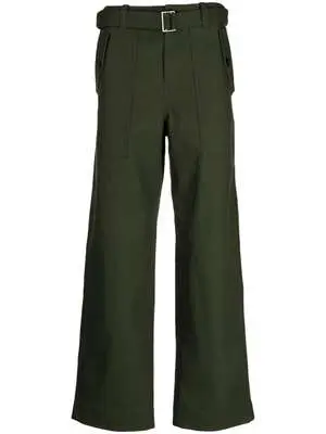 Maison Kitsuné Belted-waist Trousers
