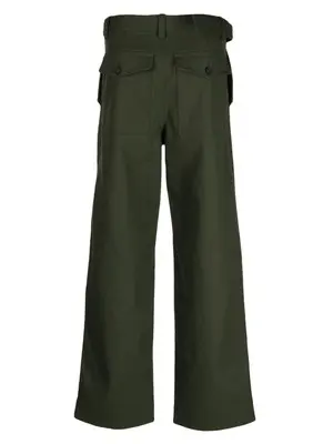 Maison Kitsuné Belted-waist Trousers