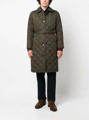 Barbour Diamond-quilted Single-breasted Coat