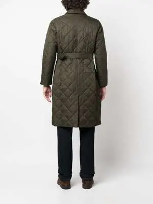 Barbour Diamond-quilted Single-breasted Coat