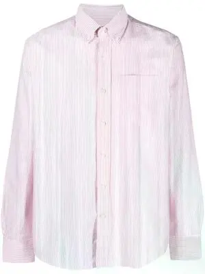 DEPERLU Pinstripe-pattern Cotton Shirt