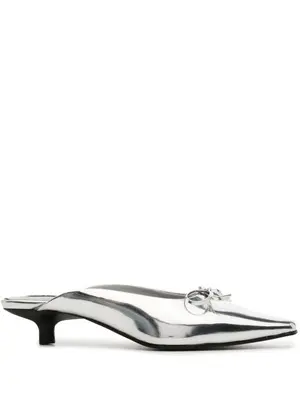 Senso Fenton Ii Patent Leather Mules - Silver