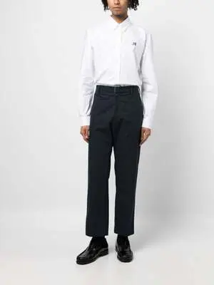 Maison Kitsuné Fox-patch Slim-cut Shirt