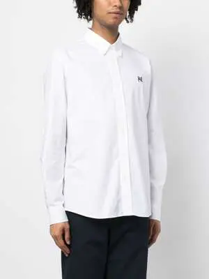 Maison Kitsuné Fox-patch Slim-cut Shirt