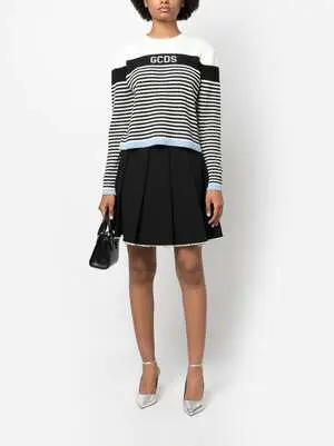 Gcds Jacquard-logo Striped Jumper