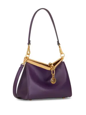Etro Vela Leather Shoulder Bag - Purple