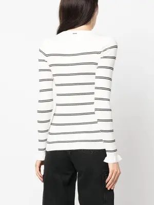 Liu Jo Appliqué-detail Striped Top
