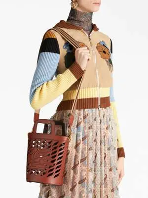 Etro Coffa Leather Bucket Bag - Brown