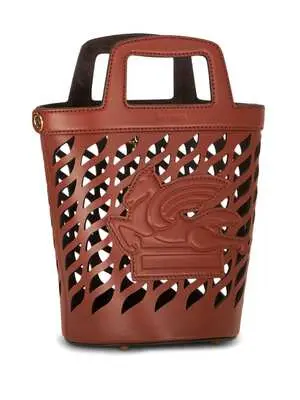 Etro Coffa Leather Bucket Bag - Brown