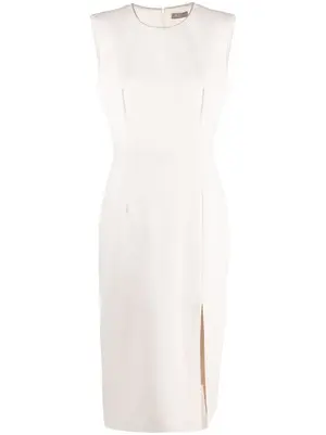 Peserico Sleeveless Pencil Midi Dress - Neutrals