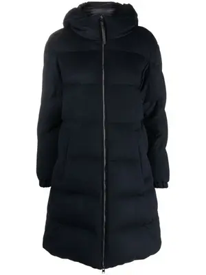 Woolrich Funnel-neck Padded Wool Coat