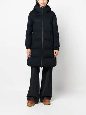 Woolrich Funnel-neck Padded Wool Coat