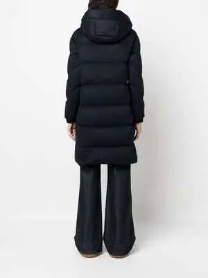 Woolrich Funnel-neck Padded Wool Coat