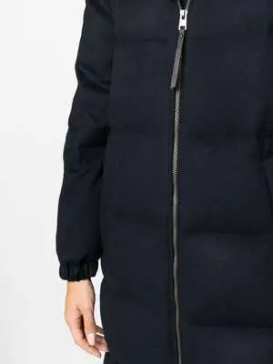 Woolrich Funnel-neck Padded Wool Coat