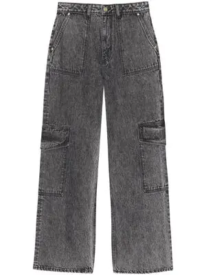 GANNI Mid-rise Wide-leg Jeans - Grey