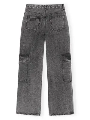 GANNI Mid-rise Wide-leg Jeans - Grey