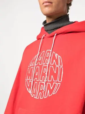 Marni Logo-print Cotton Hoodie